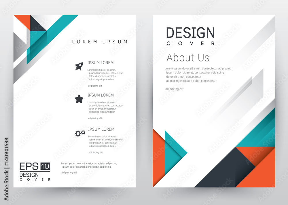 Cover Design Vector template set Brochure, Annual Report, Magazine ...