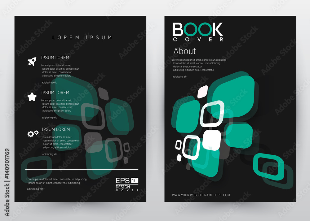 Cover Design Vector template set Brochure, Annual Report, Magazine ...