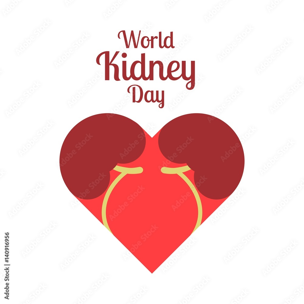 World Kidney Day Vector Sticker or Logo Stock Vector | Adobe Stock