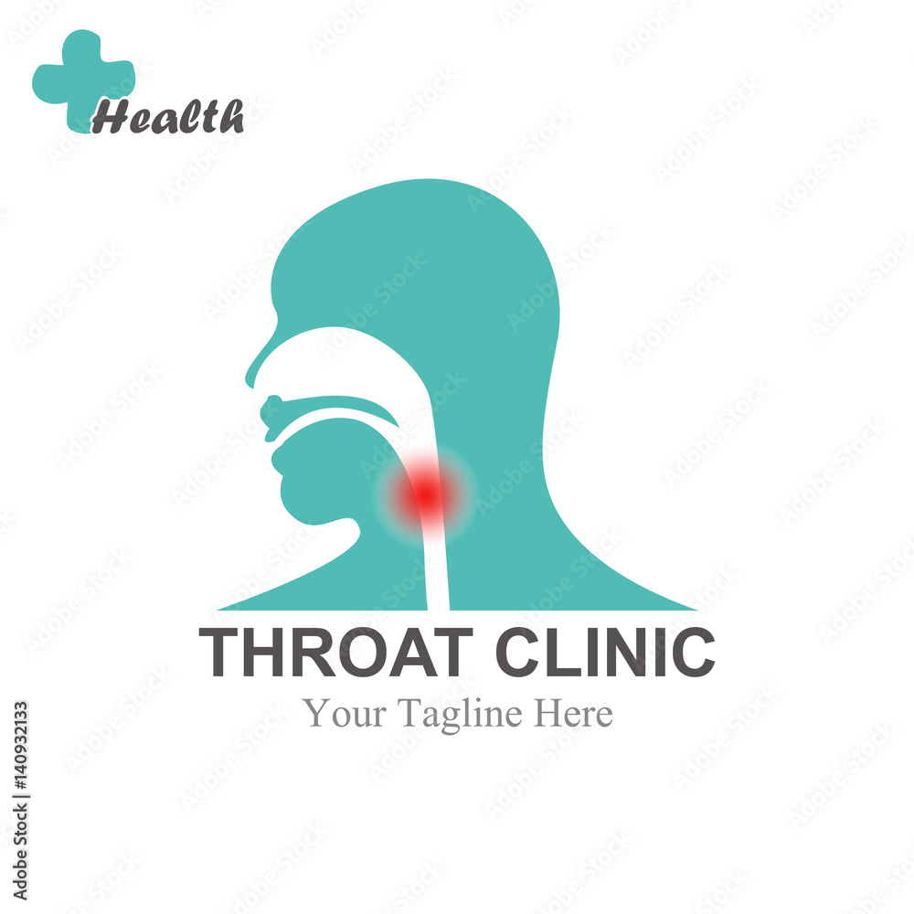 Throat clinic logo design vector template. Stock Vector | Adobe Stock