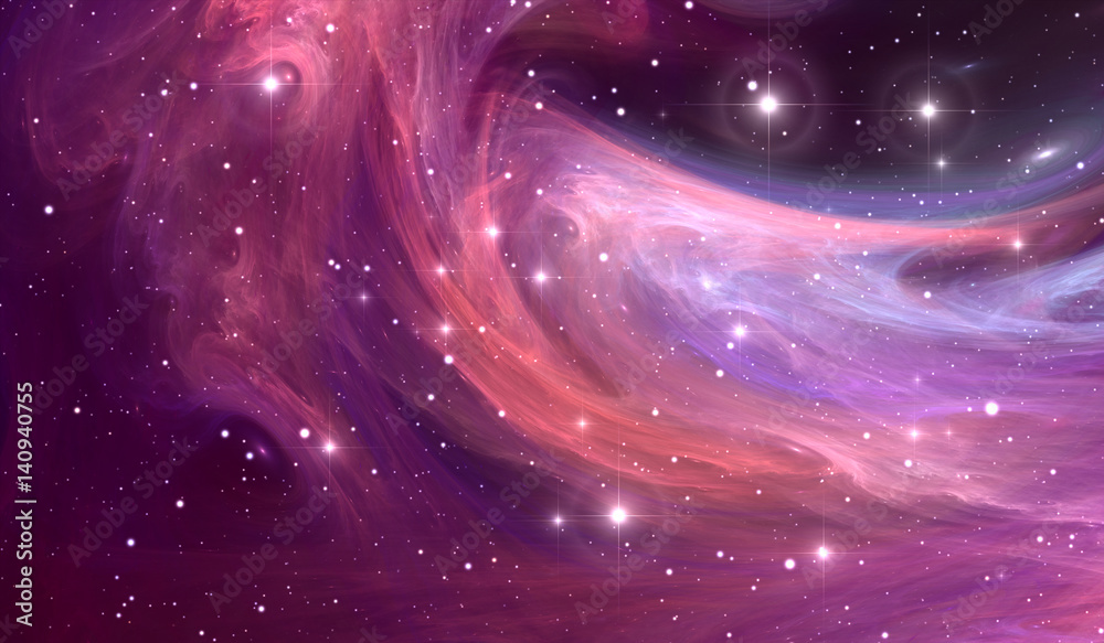 Reflection nebula the site of star formation, nebula radiates by ...