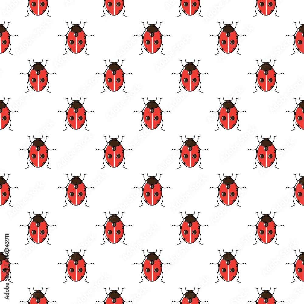 Ladybug seamless pattern. Ladybird repeating background for wallpaper ...