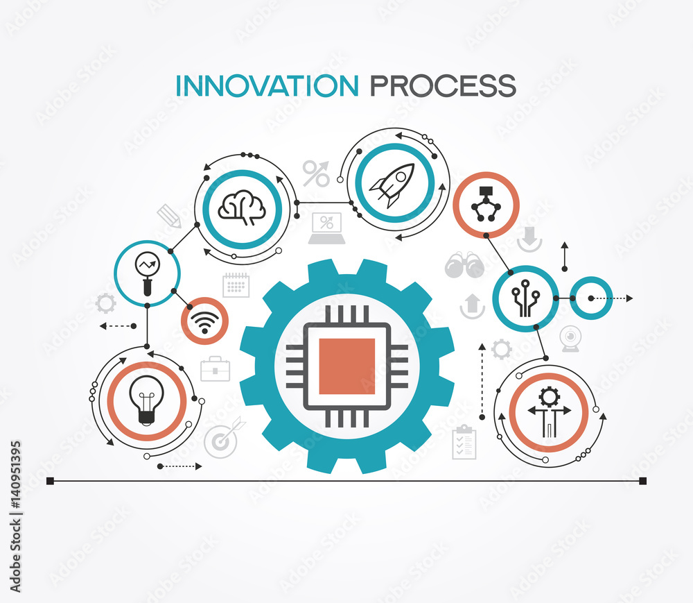 Vetor de Innovation process template. do Stock | Adobe Stock