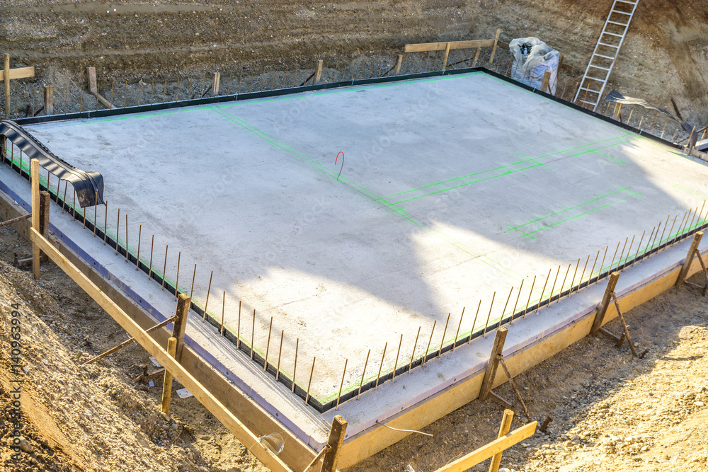 Kellergeschoss Neubaugebiet Stock-Foto | Adobe Stock