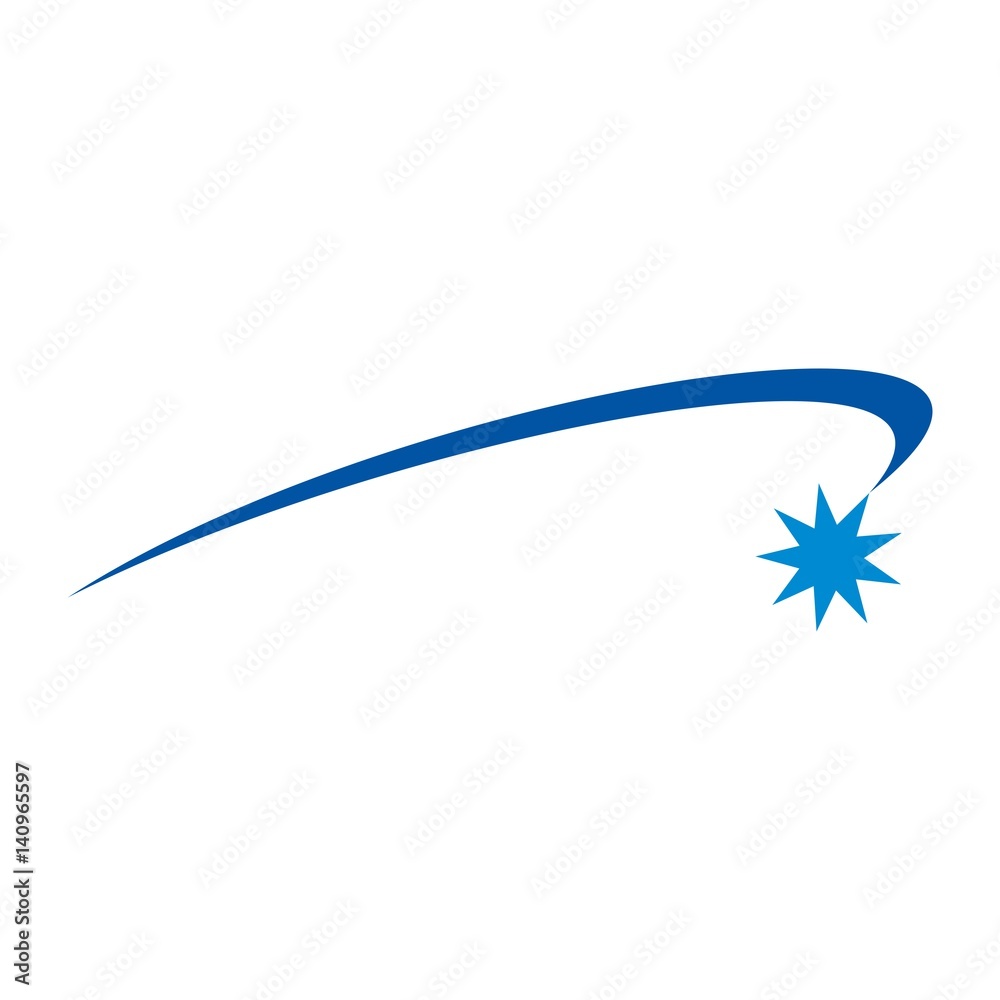 orbit logo vector. swoosh star. Stock Vector | Adobe Stock