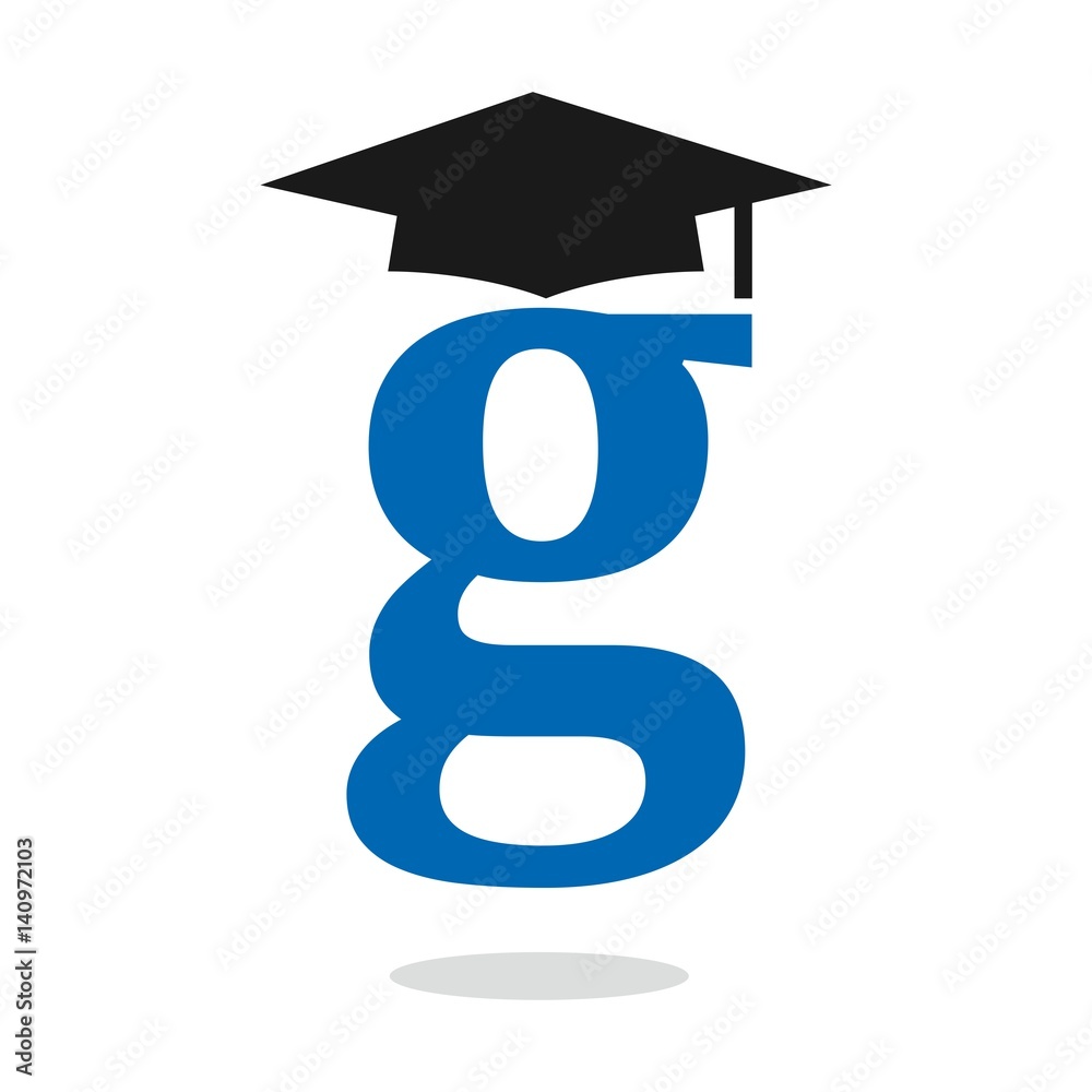 graduation caps logo vector. letter g logo. Stock Vector | Adobe Stock