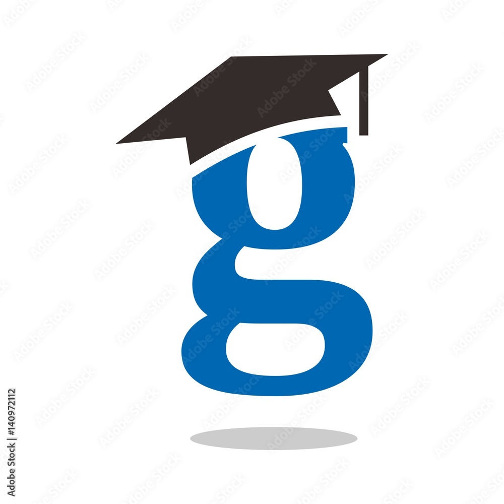 graduation caps logo vector. letter g logo. Stock Vector | Adobe Stock