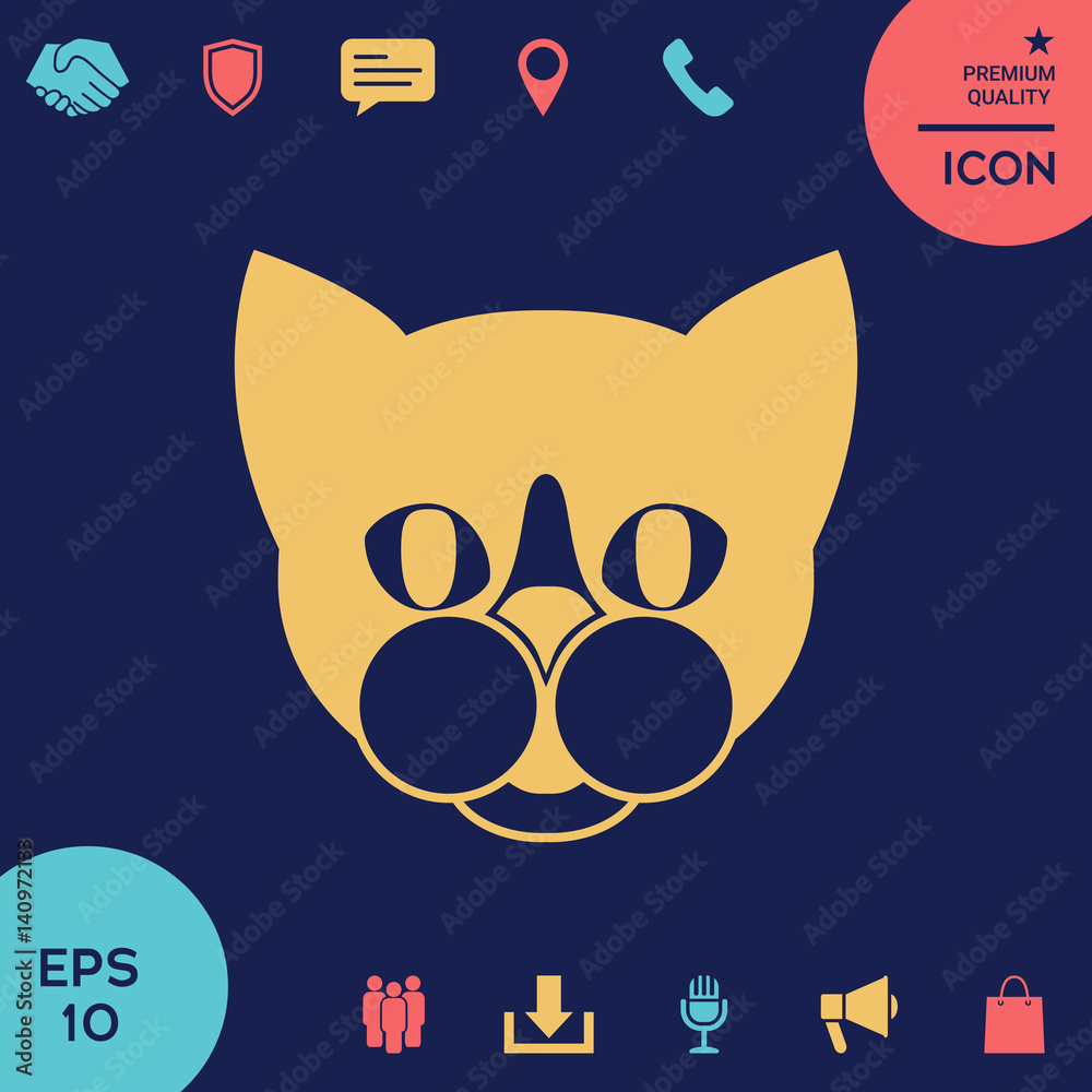 Cat - logo, symbol, protect sign, icon Stock Vector | Adobe Stock