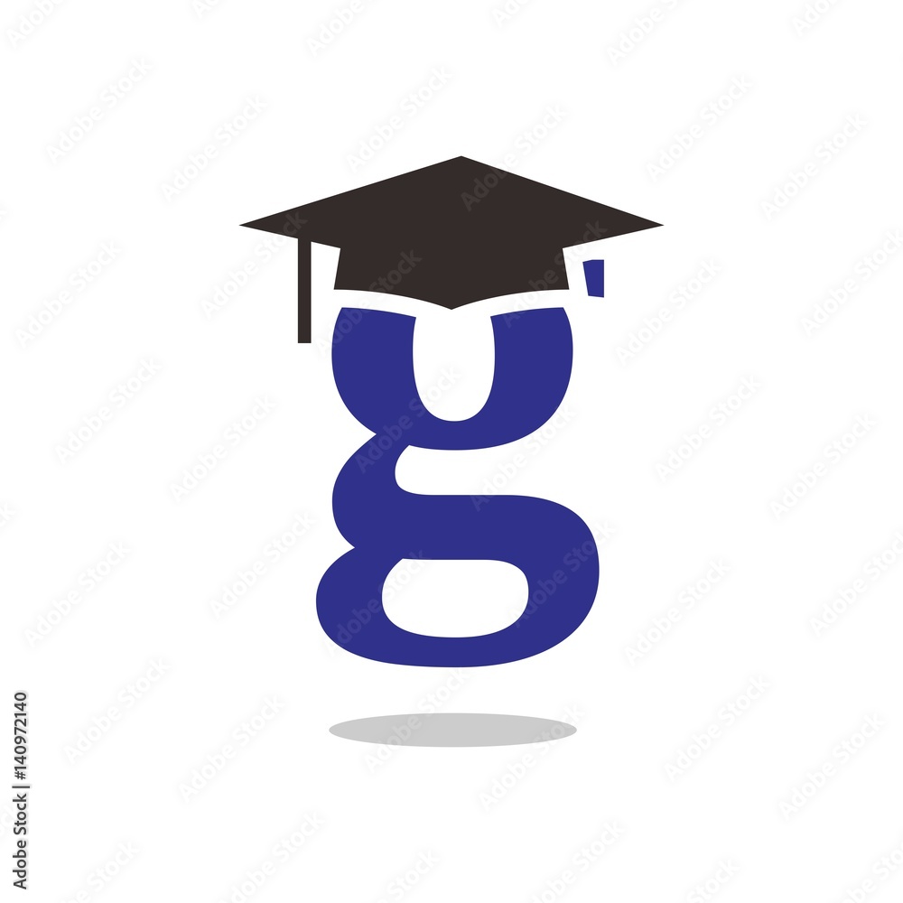 graduation caps logo vector. letter g logo. Stock Vector | Adobe Stock