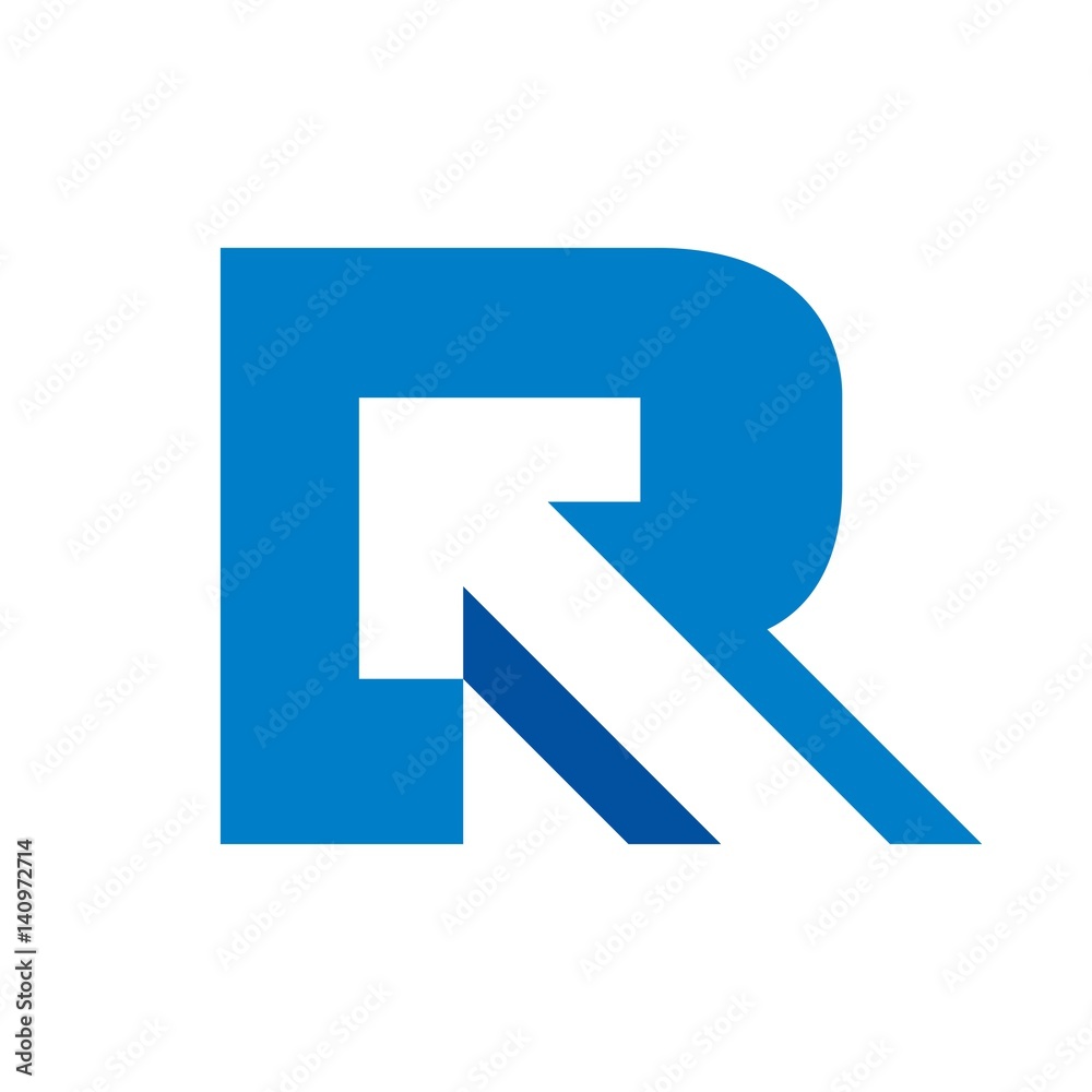 letter R with arrow symbol. logo vector. Stock Vector | Adobe Stock