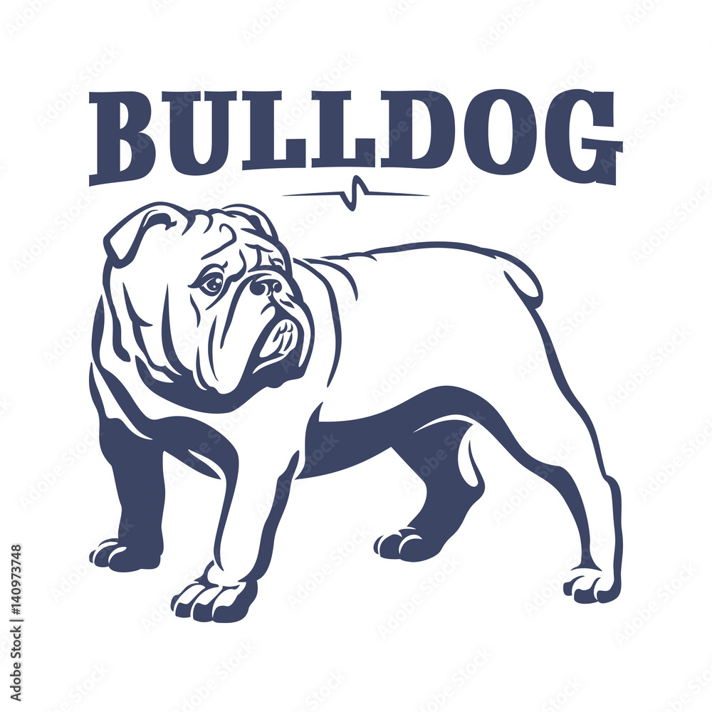 Mascotte Bouledogue Clipart Bulldog Cheer Mascot | Vector | Sports
