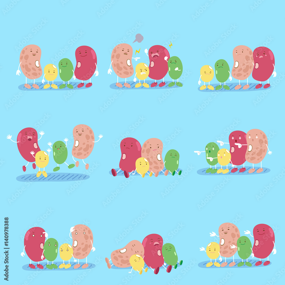 cute cartoon beans Stock Vector | Adobe Stock
