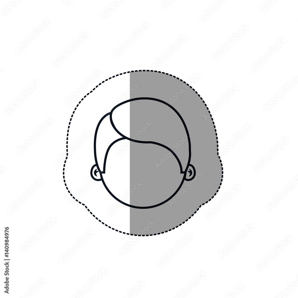 boy face icon over white background. vector illustration Stock Vector ...