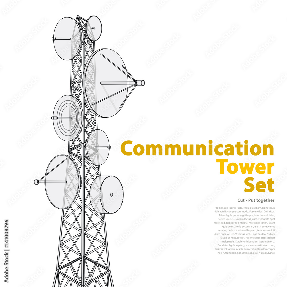 Satellite Tower Vector