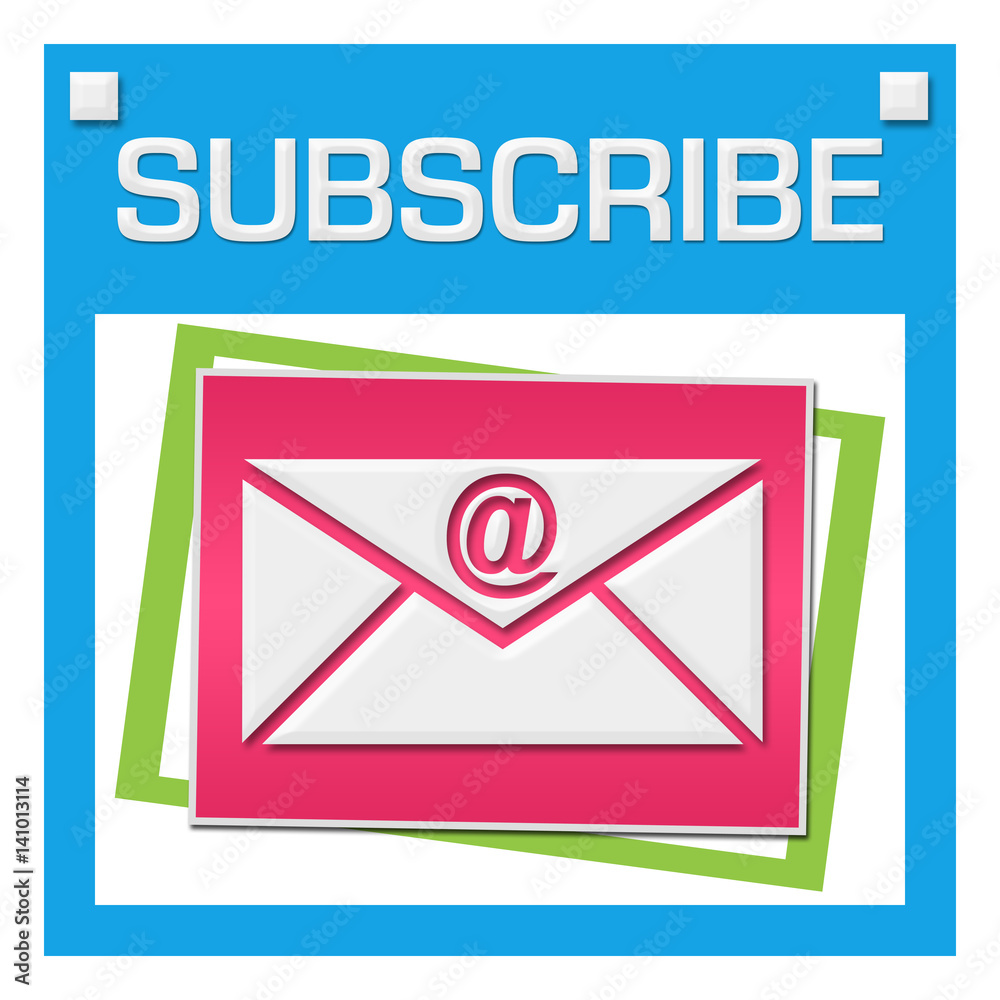 Subscribe Colorful Squares Inside Stock Illustration | Adobe Stock