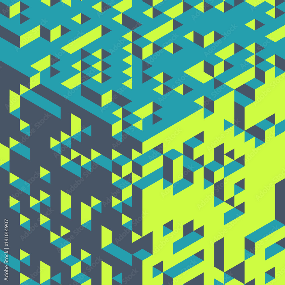 3d blocks structure background. Vector illustration. Stock-Vektorgrafik ...