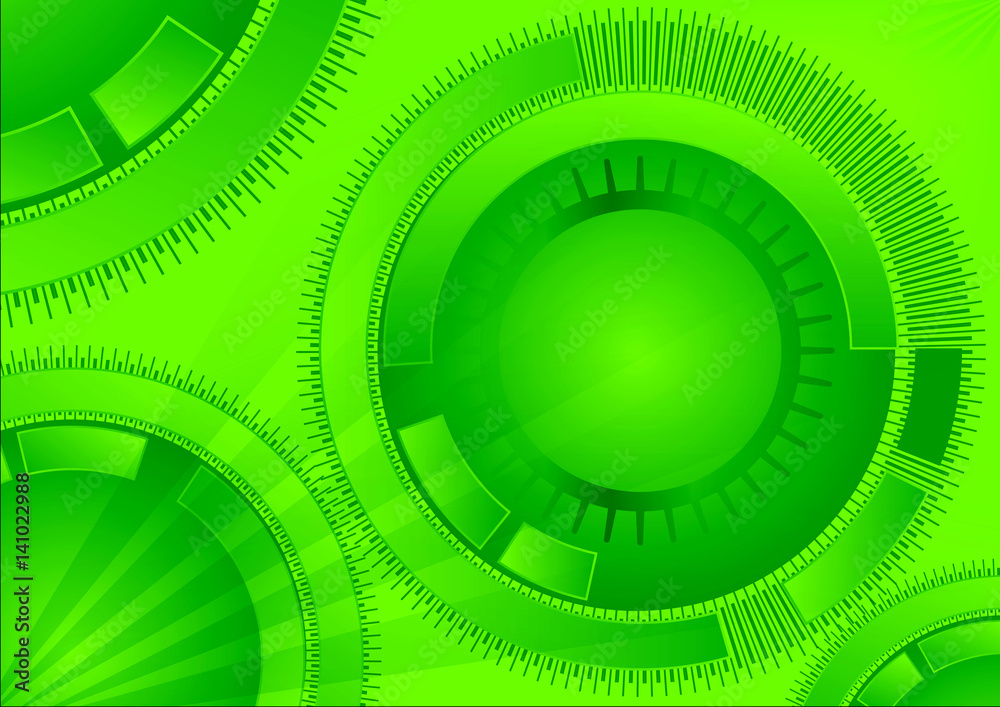 green geometric technology background with Circle shape. Vector ...