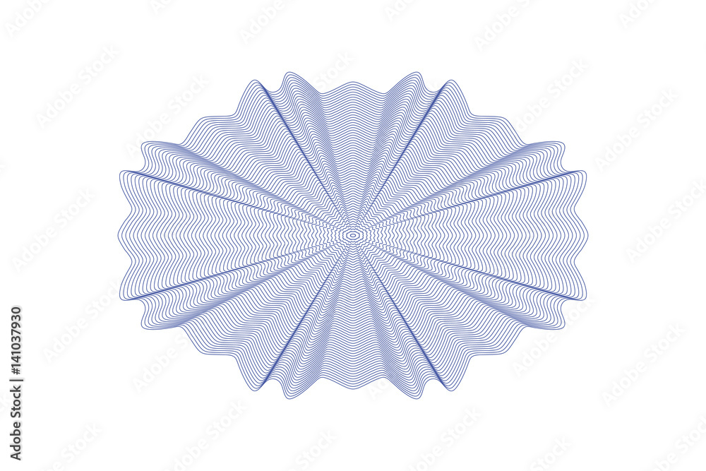 Guilloche decorative rosette element. Digital watermark. It can be used ...