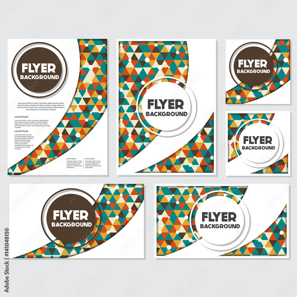 Low Poly Flyer style background Design Template Stock Vector | Adobe Stock