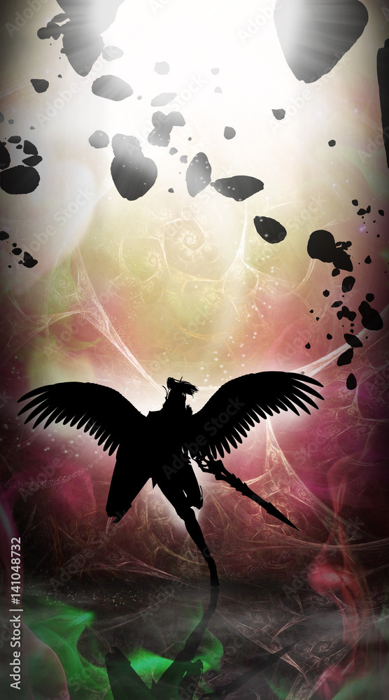 Guardian Angel cartoon character in the real world silhouette art photo ...