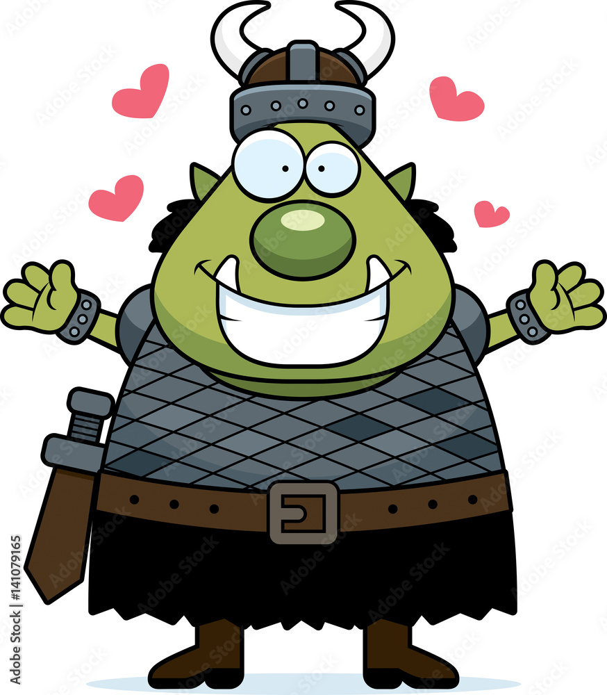 Cartoon Orc Hug Stock Vector | Adobe Stock