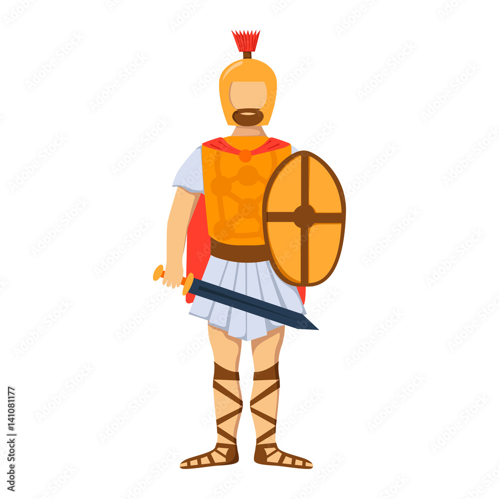 Military roman soldier character weapon armor man silhouette forces ...