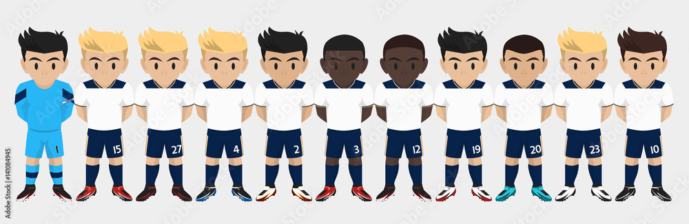 Vector Character of Football / Soccer Team Stock Vector | Adobe Stock