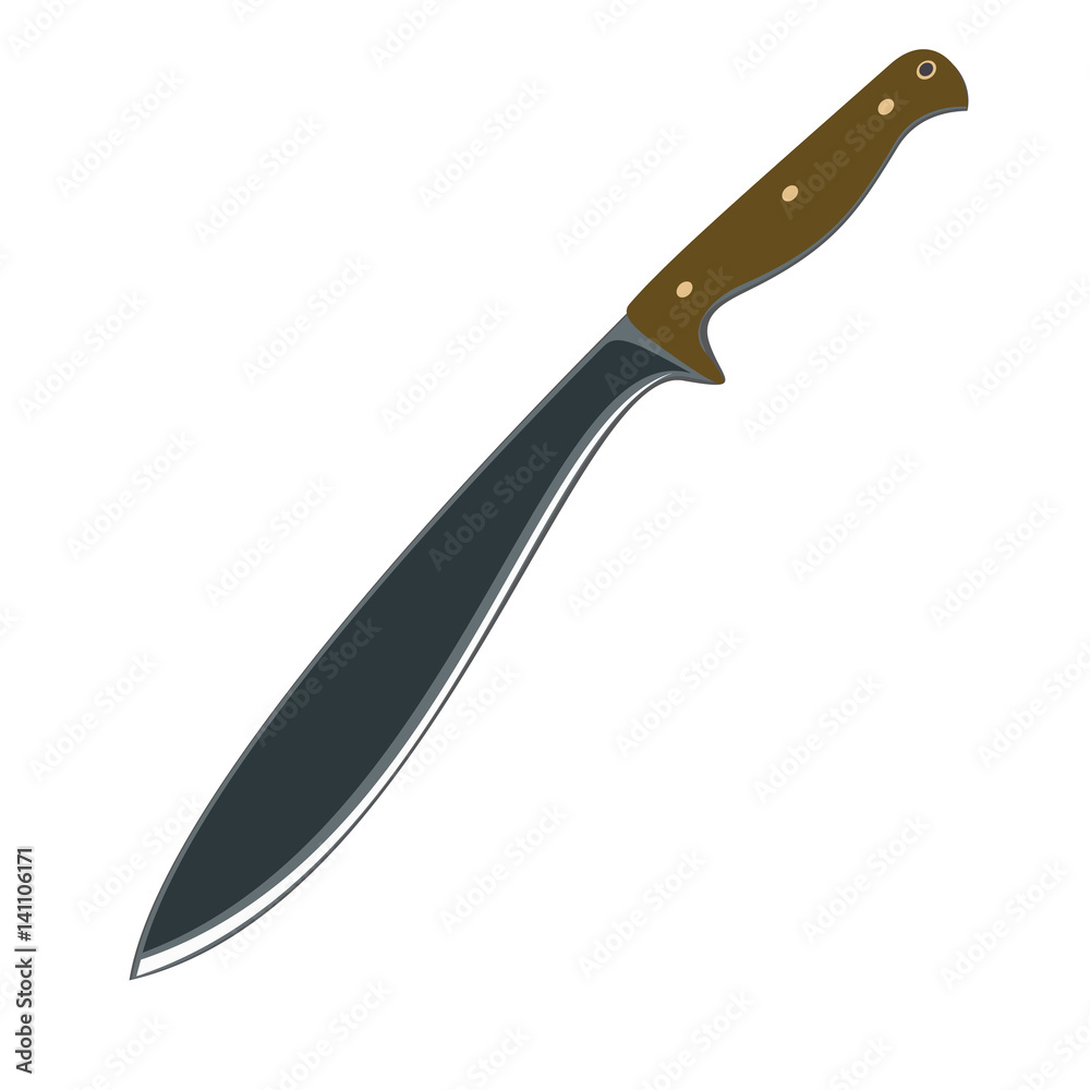 Machete, black blade concept. Flat design. Abstract concept. Vector ...