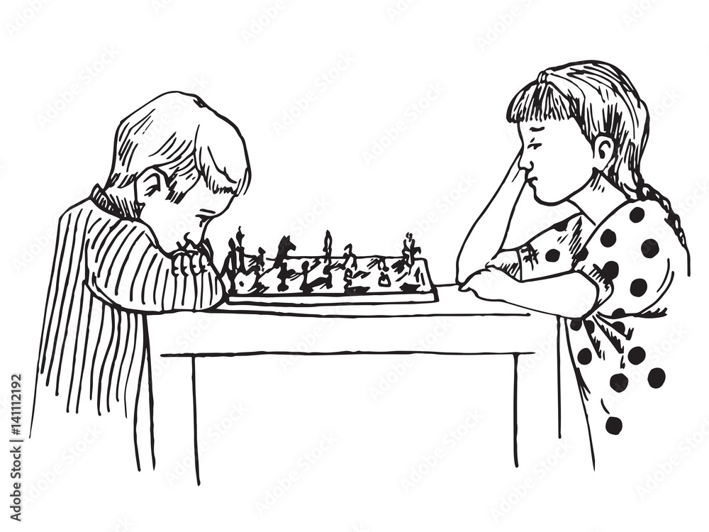 Clip Art People Playing Chess