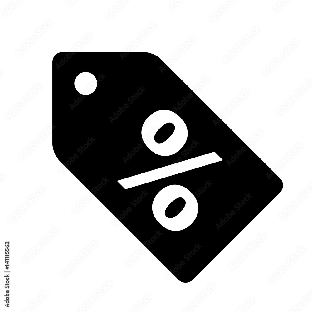 Schwarzes einfaches Symbol - Label - Prozent - SALE - Angebot ...