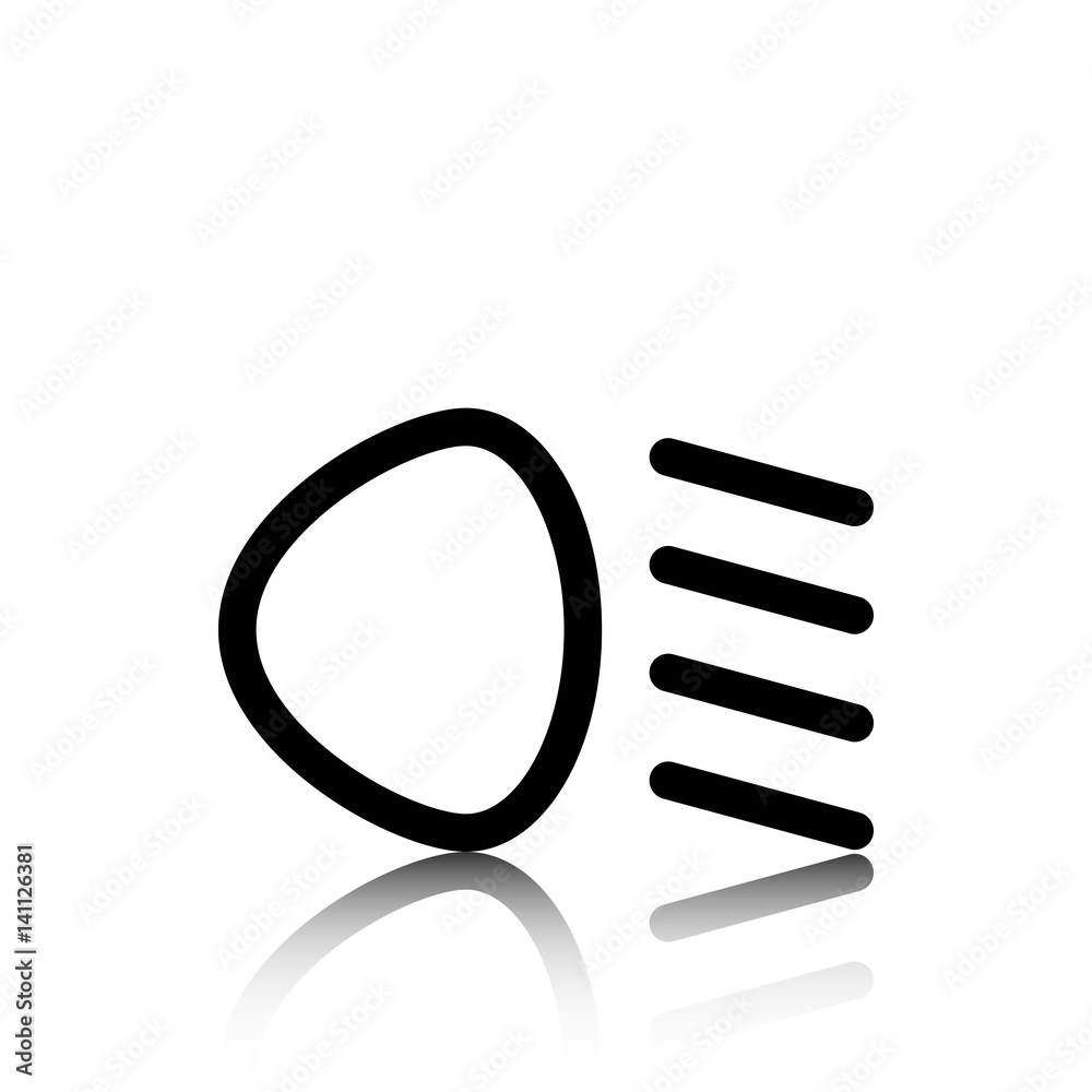 dipped beam icon stock vector illustration flat design Stock ...