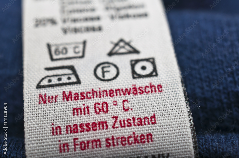 Waschanleitung Stock Photo | Adobe Stock