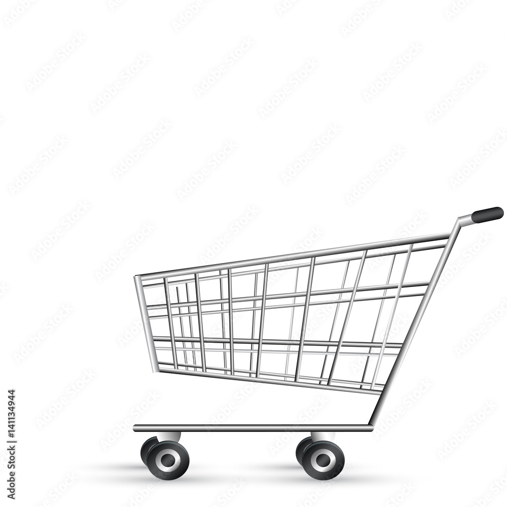 Vector Supermarket Trolley Stock Vector | Adobe Stock