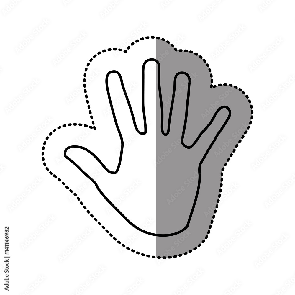 silhouette hand icon image, vector illustration design Stock Vector ...
