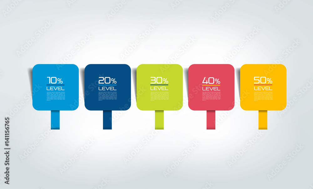 Five steps infographics report, template, chart, scheme. Vector. Stock ...