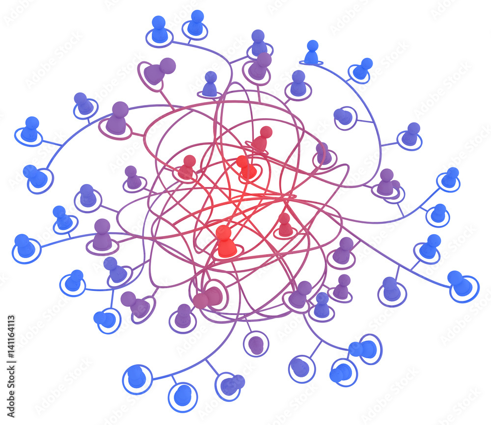 Cartoon Crowd, Tangle Figures Stock Illustration | Adobe Stock