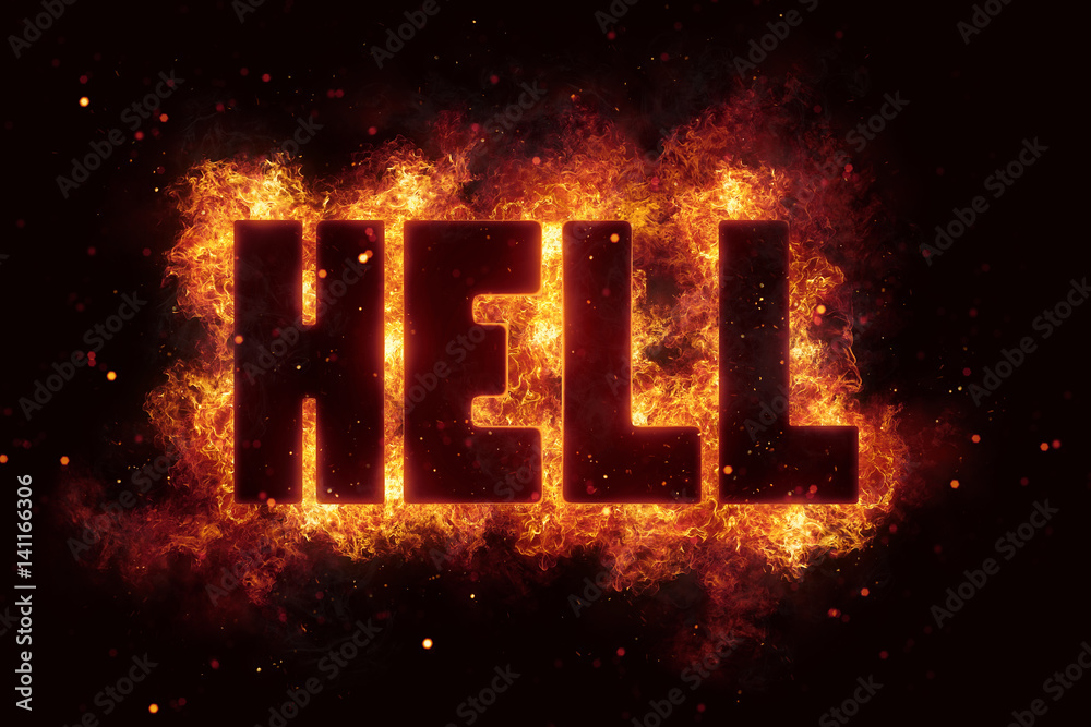 hell Fire Satanic sign gothic style evil esoteric Stock Illustration ...