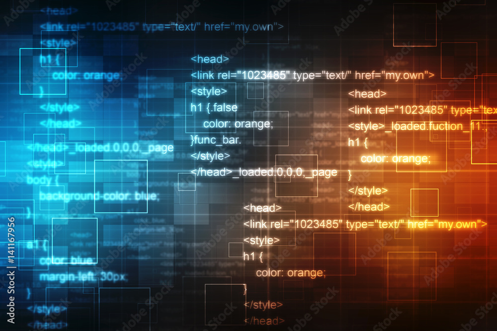 Programming code abstract technology background of software developer ...