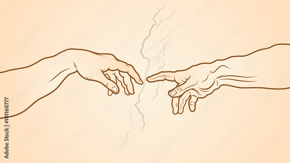 «Creatio Adami». The Creation of Adam (fragment). A section of ...