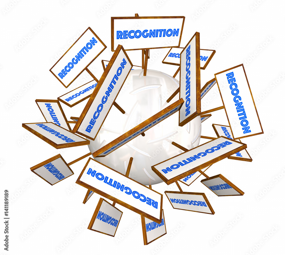 Recognition Signs Appreciation Word Sphere 3d Animation Stock ...