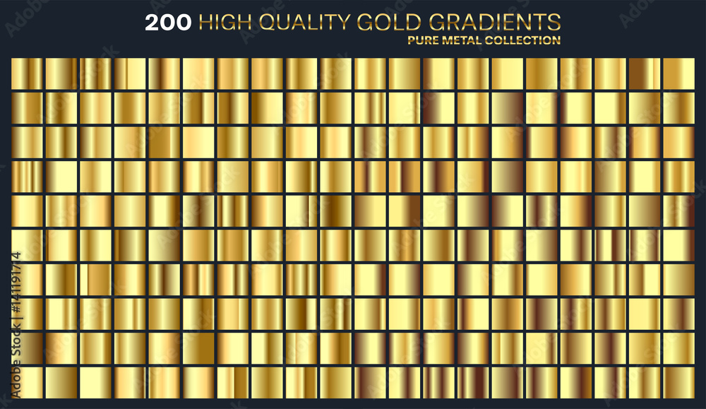 Gold,golden gradient,pattern,template.Set of colors for design ...