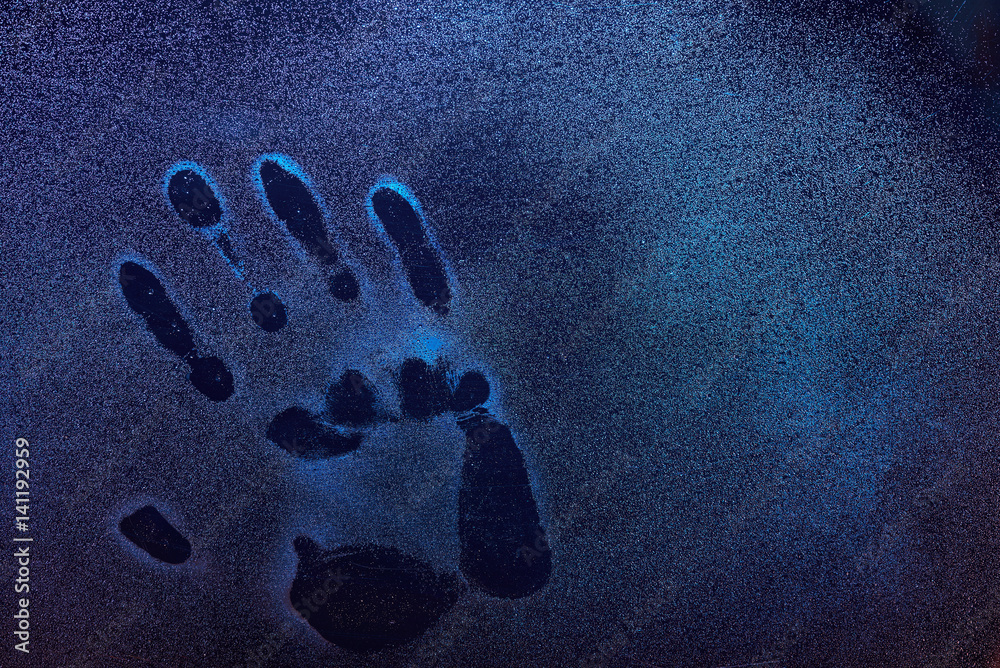 Human palm trace Stock Photo | Adobe Stock