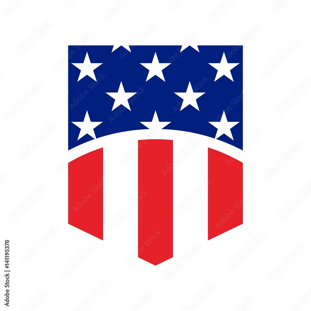 US flag symbol. logo vector. Stock Vector | Adobe Stock