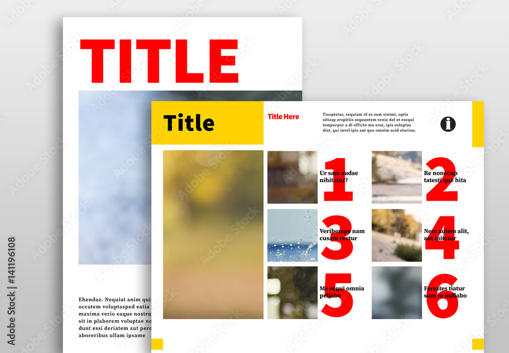 Contemporary Digital Magazine Layout Stock Template | Adobe Stock