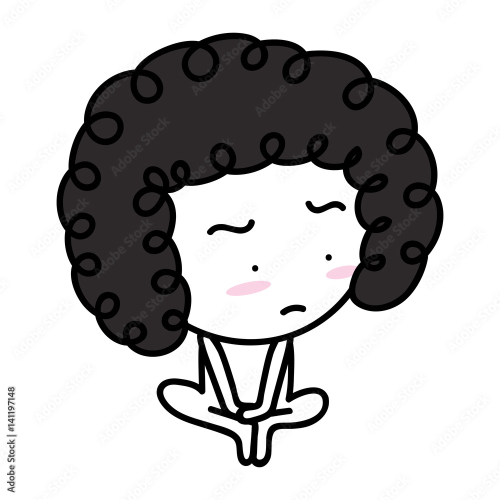 Cartoon Character sad and Lonely Stock Vector | Adobe Stock