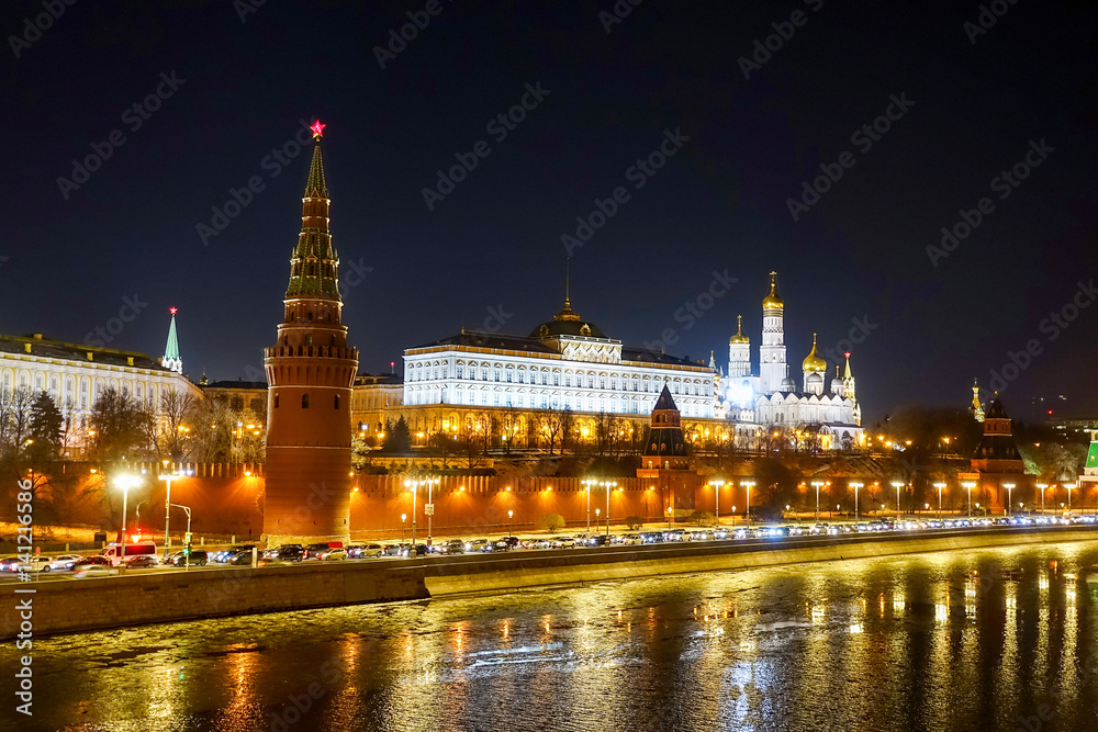 Kremlin at night Stock Photo | Adobe Stock