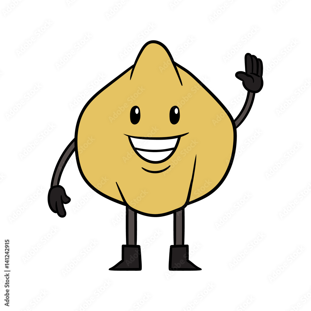 Cartoon Chickpea Vector Illustration Stock Vector | Adobe Stock