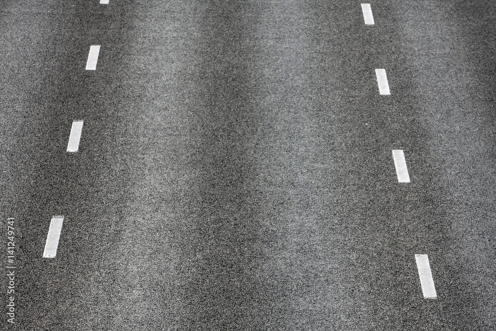 Road texture with two dashed white stripe Stock Photo | Adobe Stock