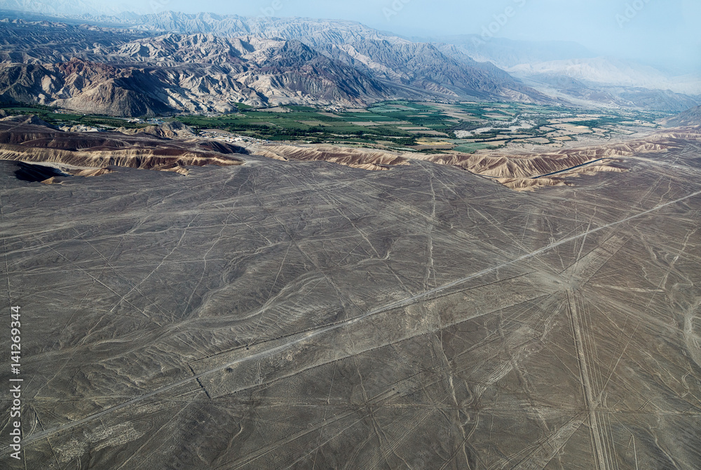 Sacred Valley of the Incas in the bad weather. View from ancient Inca ...
