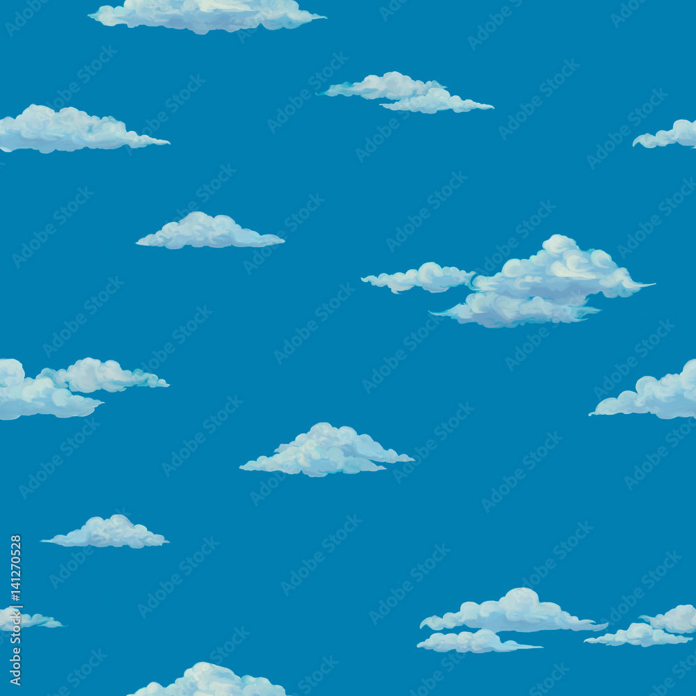 Seamless clouds pattern Stock Photo | Adobe Stock